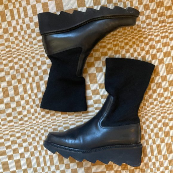 Walter Steiger | Shoes | Walter Steiger Knit Lug Sole Chelsea Boots ...